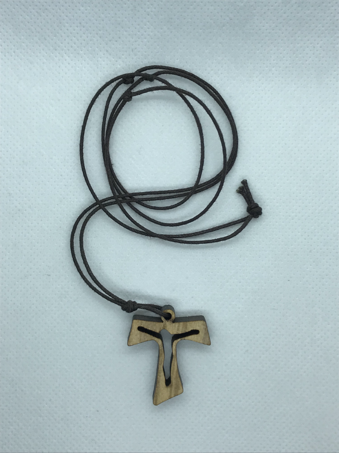 Línea con cordón cruces madera y metal